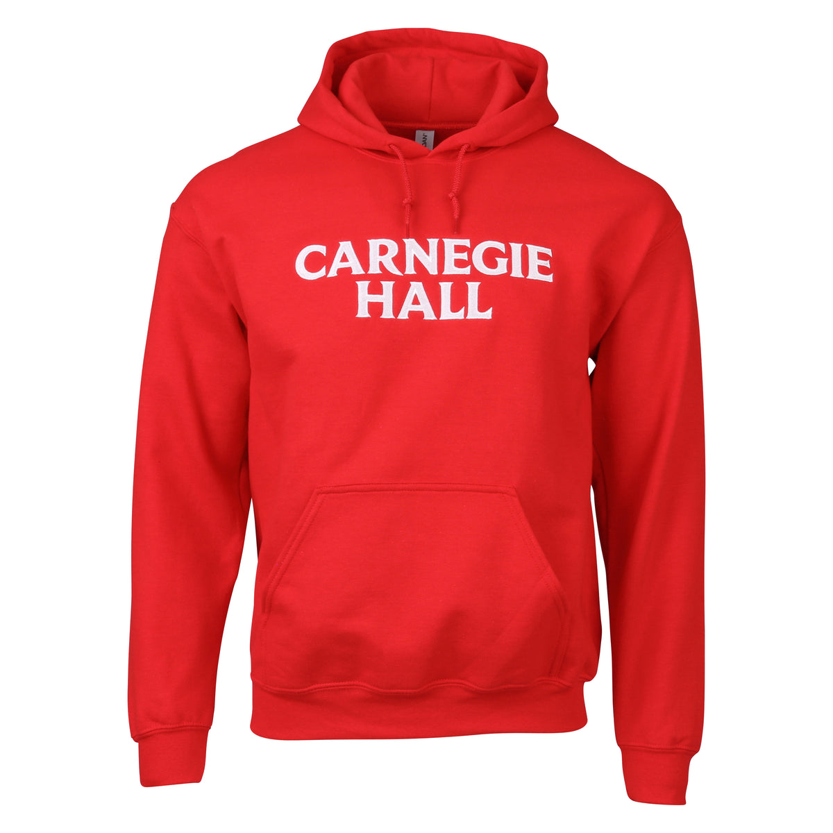 Carnegie Hall Red Hooded Pullover Sweatshirt (Red Embroidered Logo ...