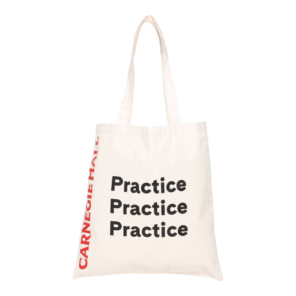 Carnegie Hall "Practice, Practice, Practice" Canvas Tote Bag (Beige ...